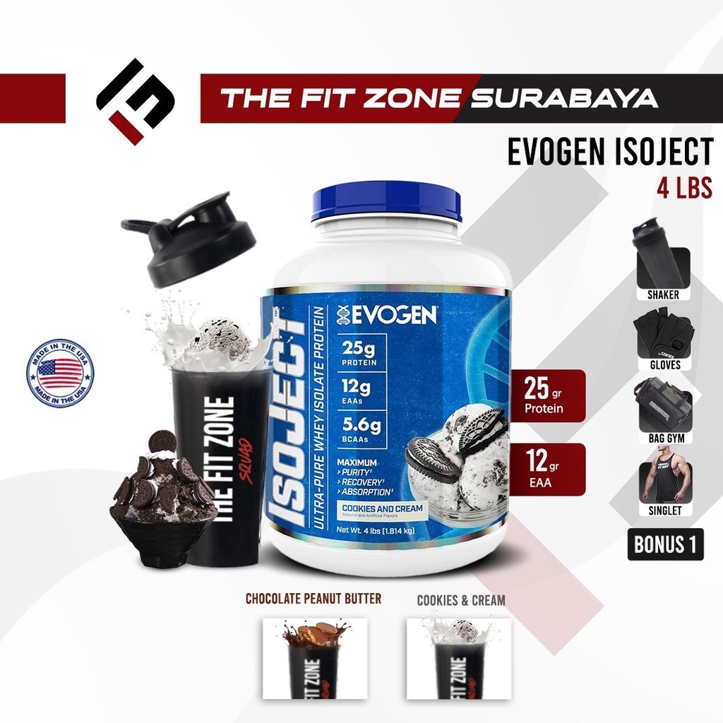 Jual EVOGEN Isoject 4 Lbs Whey Protein Isolate Iso Ject Free lactose ...