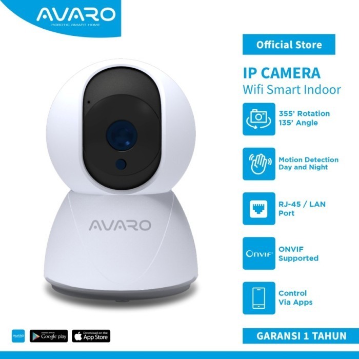 Jual AVARO Smart IP CAMERA INDOOR GEN 2 CT01-A 6x Zoom + LAN Port Garansi | Shopee Indonesia