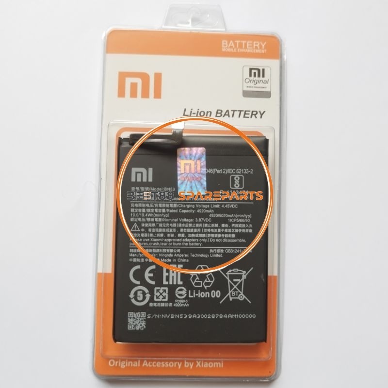 Jual BATERAI BATRE XIAOMI REDMI NOTE 9 PRO / REDMI NOTE 10 PRO 4G BN53 ...