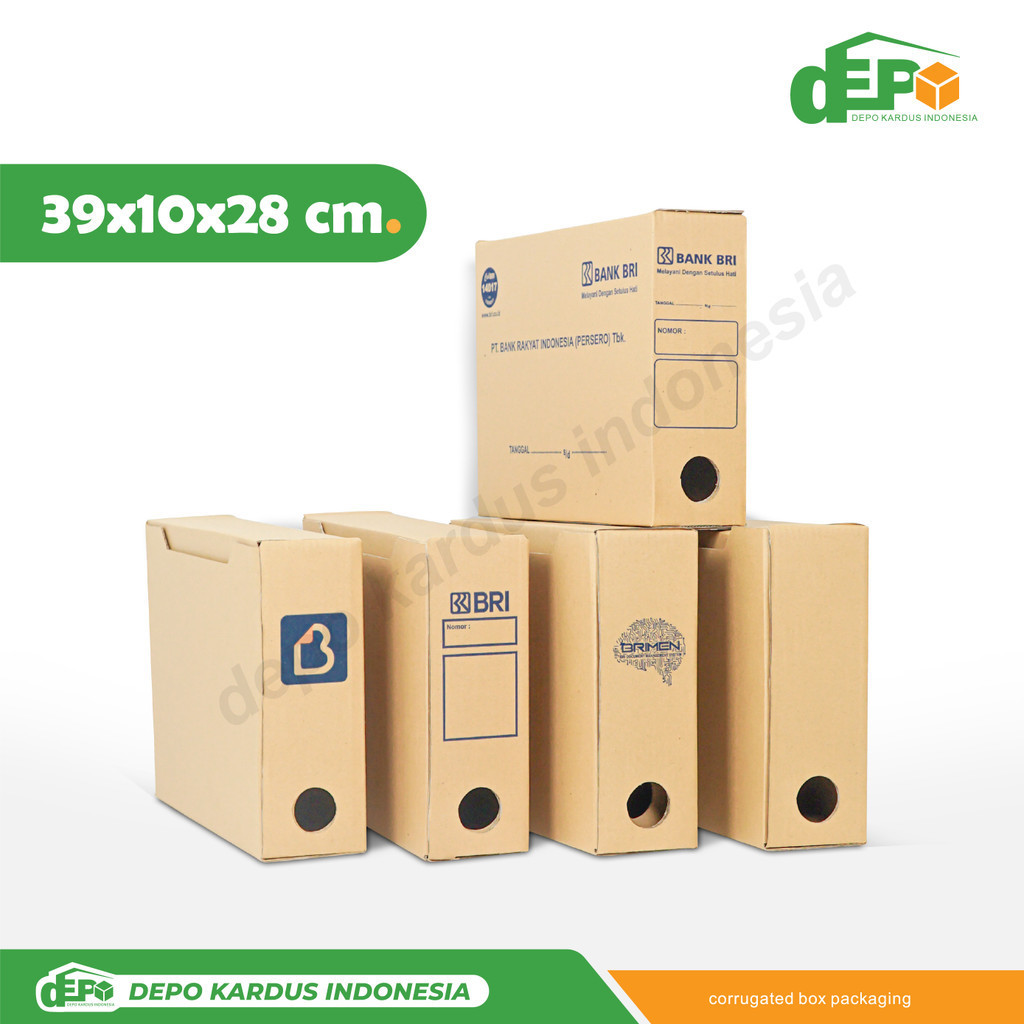 Jual Box File 39x10x28 cm (BRI) KardusFile/Filebox/FileBesar/Arsip ...