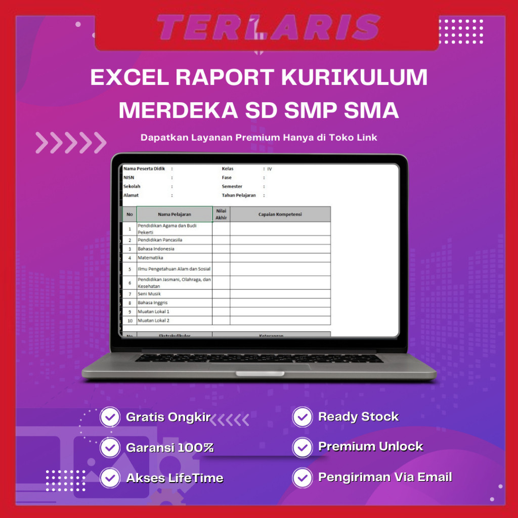 Jual Excel Raport Kurikulum Merdeka SD SMP SMA | Shopee Indonesia