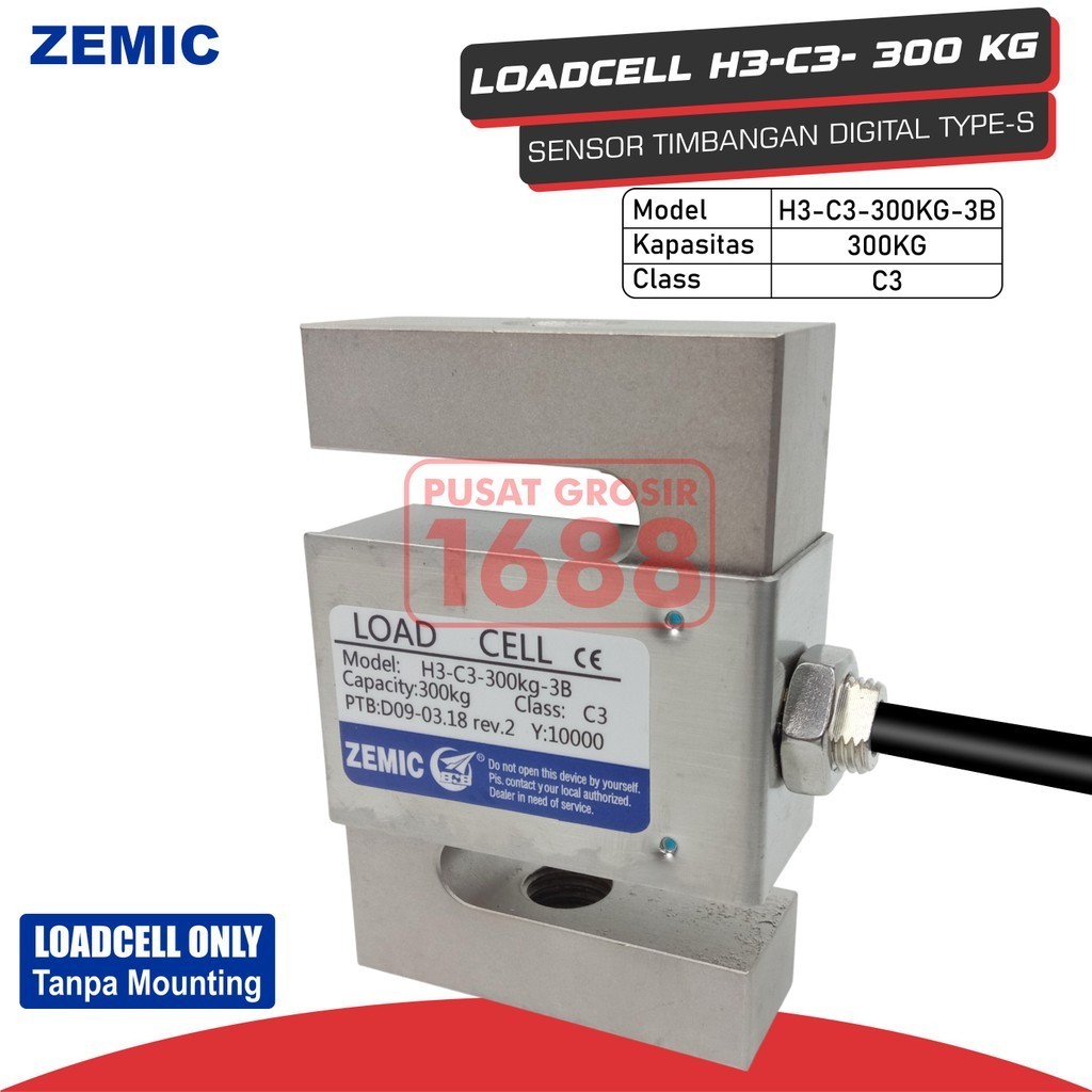 Jual Load Cell H3 C3 300kg Tipe S Loadcell Sensor Berat Timbangan ...