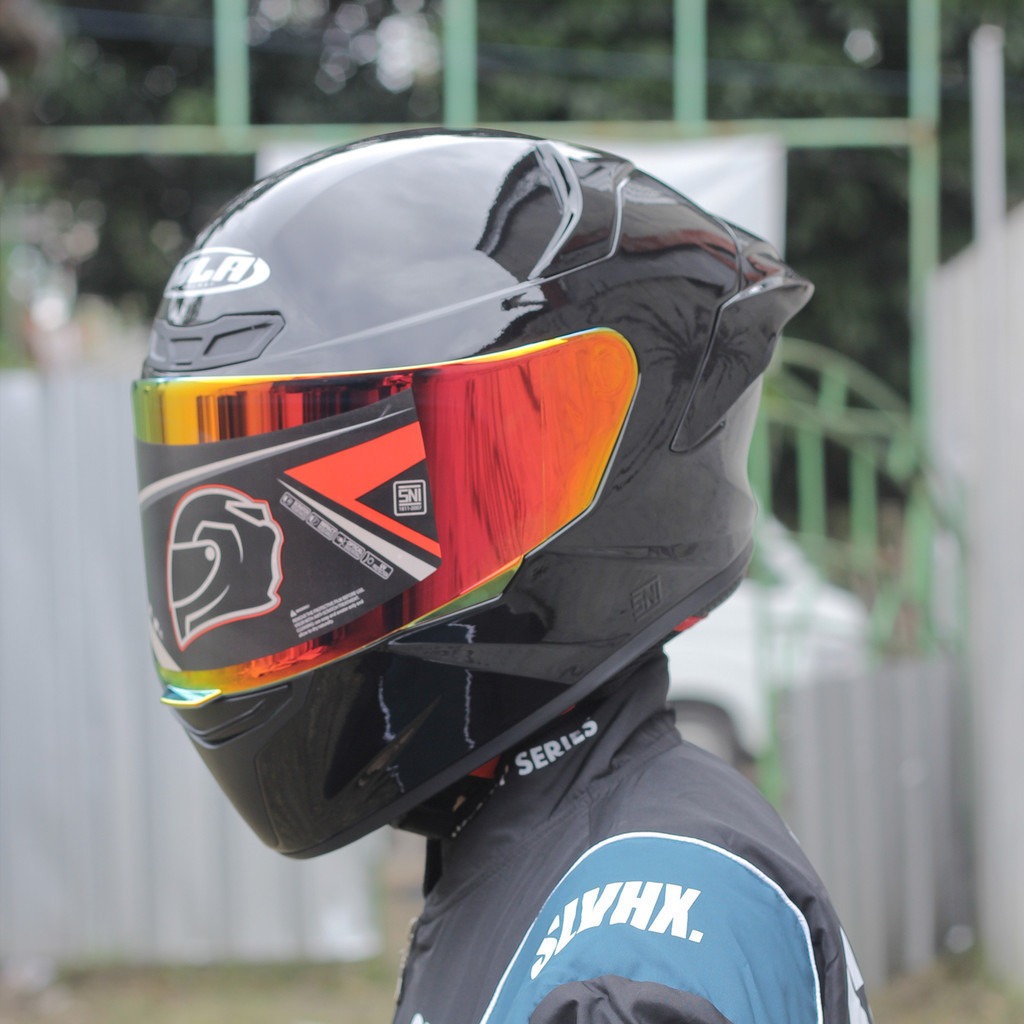 Jual Helm Full Face MLA TTC Crypton / Hitam Dof Kaca Blue / Helm ...