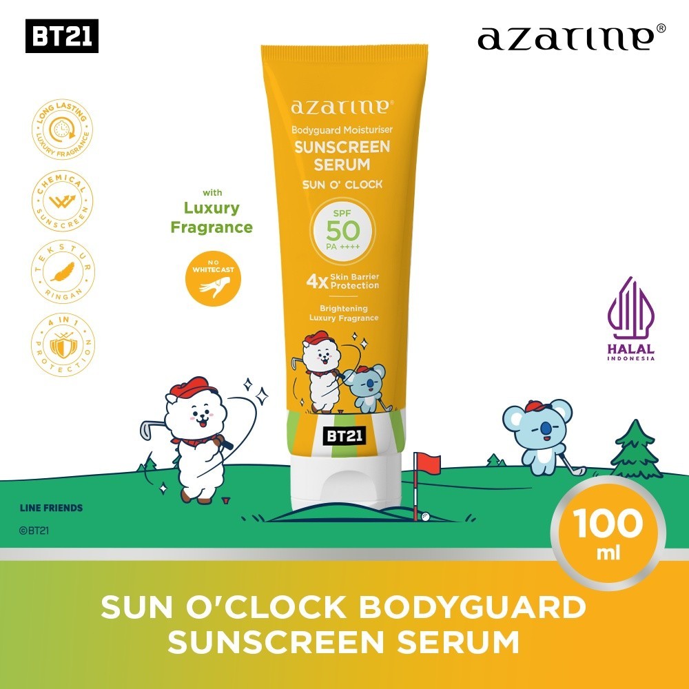 Jual Azarine x BT21 Body Guard Moisturizer Sunscreen Serum 100ml SPF 50 ...