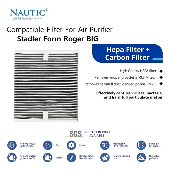 Jual HEPA FILTER Stadler Form Filter Compatible For Roger Big Air ...