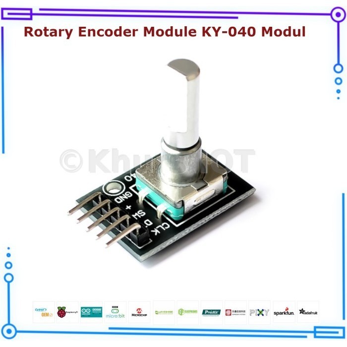 Jual SYS27 KY 040 Modul Rotary Encoder / Digital Potentiometer 5-pin ...