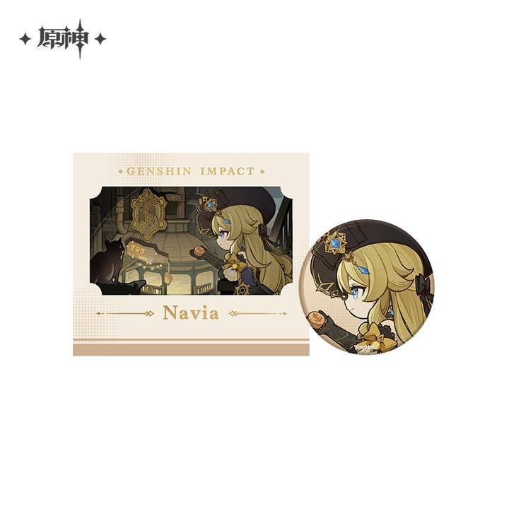 Jual Navia Clean Battle Card and Badge Set - Genshin Impact | Shopee ...