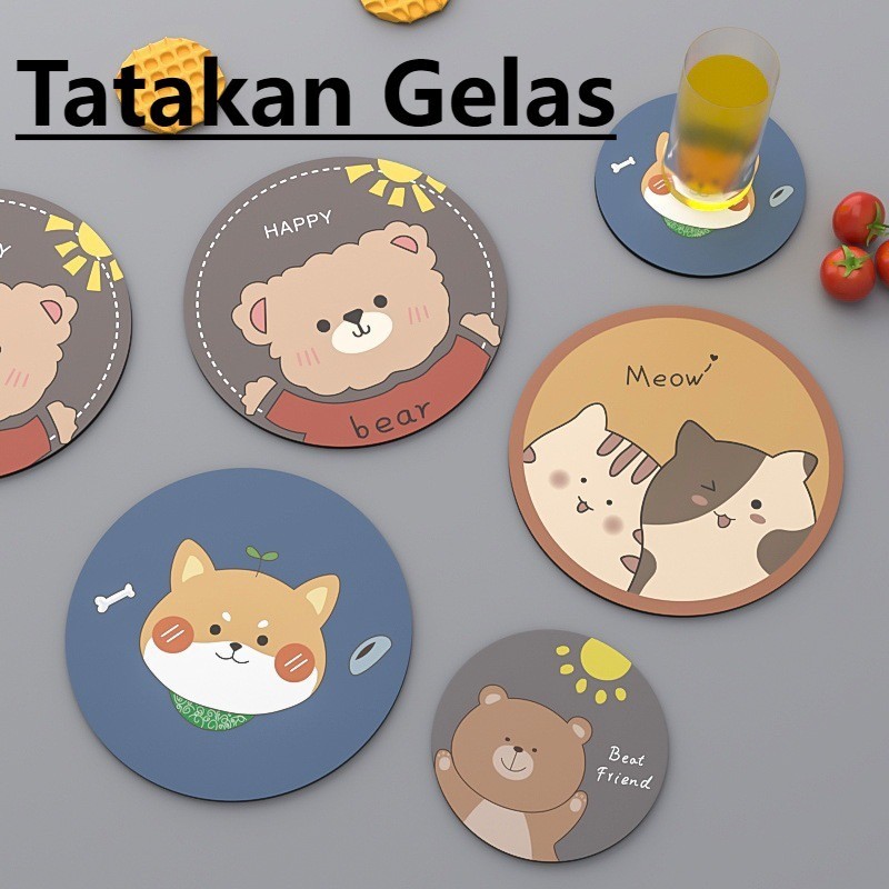 Jual Tatakan Gelas / Tatakan Gelas Kulit / Tatakan Gelas dan Piring ...