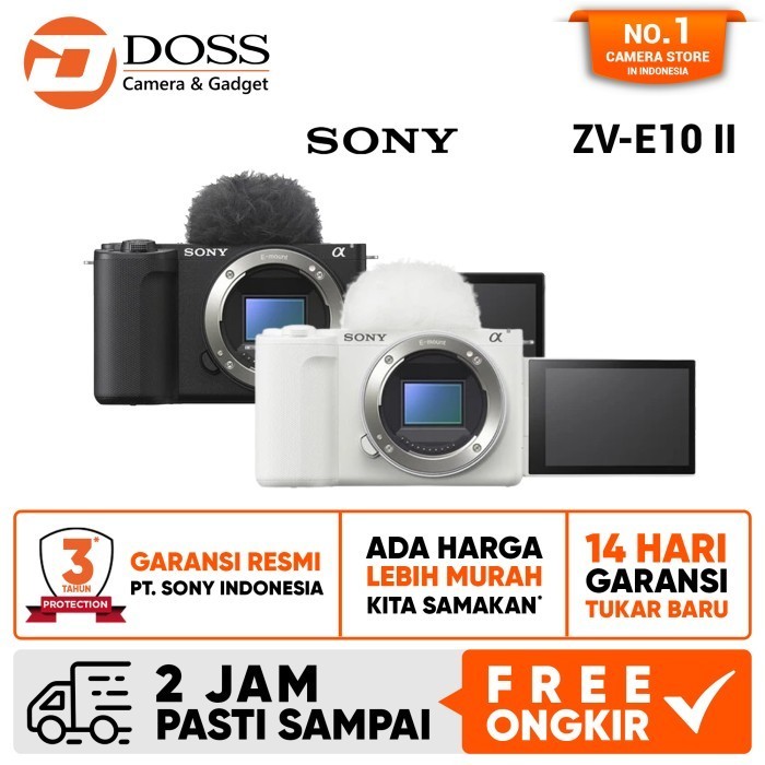 Jual Sony ZV E10 II Sony ZVE10 II ZVE10 Mark II Mirrorless Camera Body Only | Shopee Indonesia