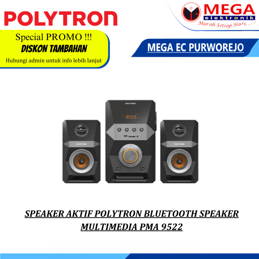 Jual SPEAKER AKTIF POLYTRON BLUETOOTH SPEAKER MULTIMEDIA PMA 9522 ...