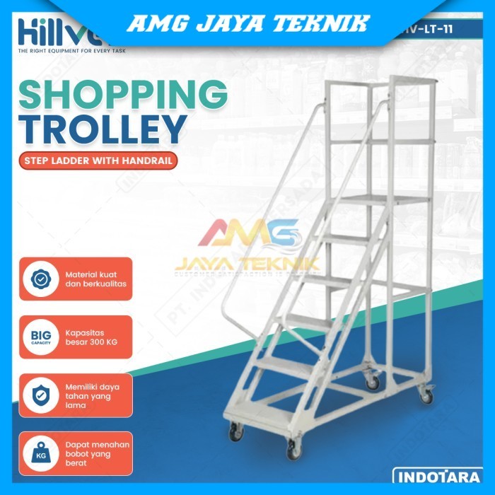 Jual Tangga Gudang Dorong Rolling Steel Ladder Hillver - 1,3 Meter ...