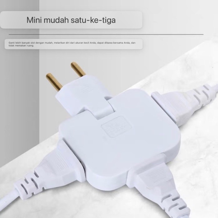 Jual DFANCCIE 3in1 Power Socket Extension Plug Lipat Tambahan Lubang ...