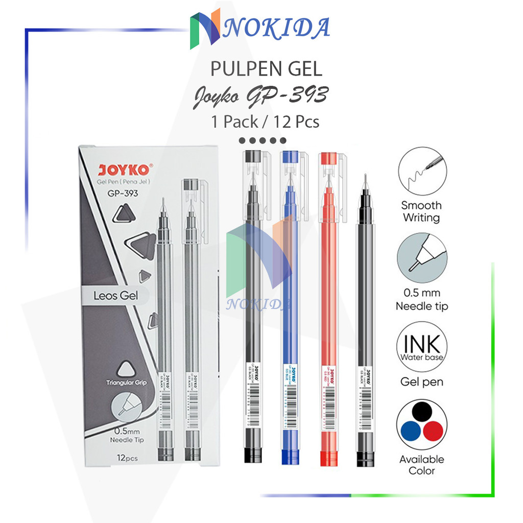 Jual Nokida Pulpen Joyko Jel [1 Pak/GP-393] / Bulpen Ball Pen Ballpoint Gel 1 Pack Tinta Hitam ...