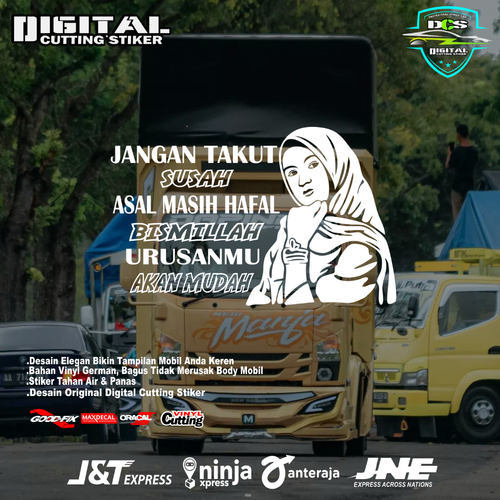 Jual Stiker kata kata kaca jangan takut susah kaca mobil pickup truk ...