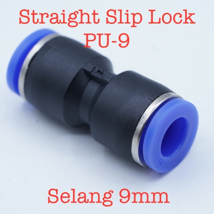 Jual PU-9 PU9 Konektor Fitting Lurus Slip Lock Selang 9mm X 9 mm ...