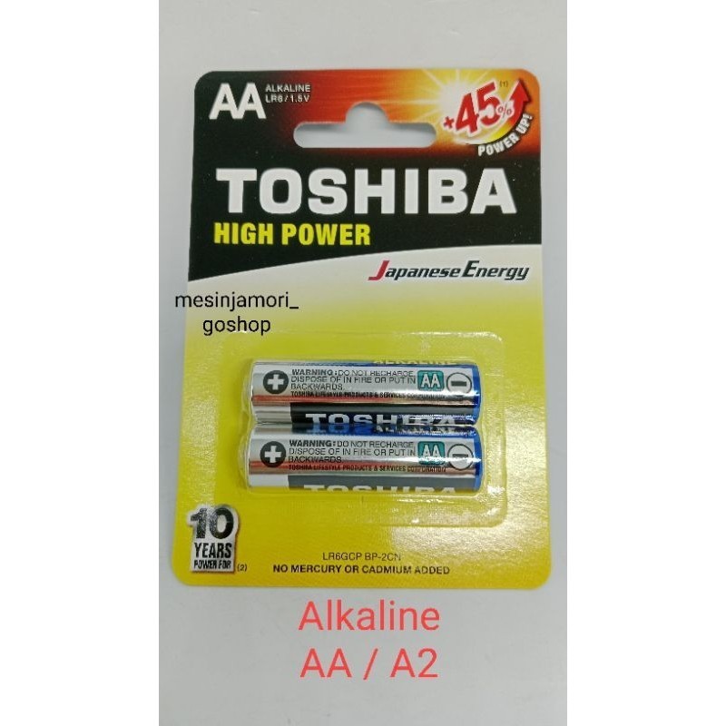 Jual baterai jam dinding alkaline AA A2 A3 power tinggi Toshiba ...