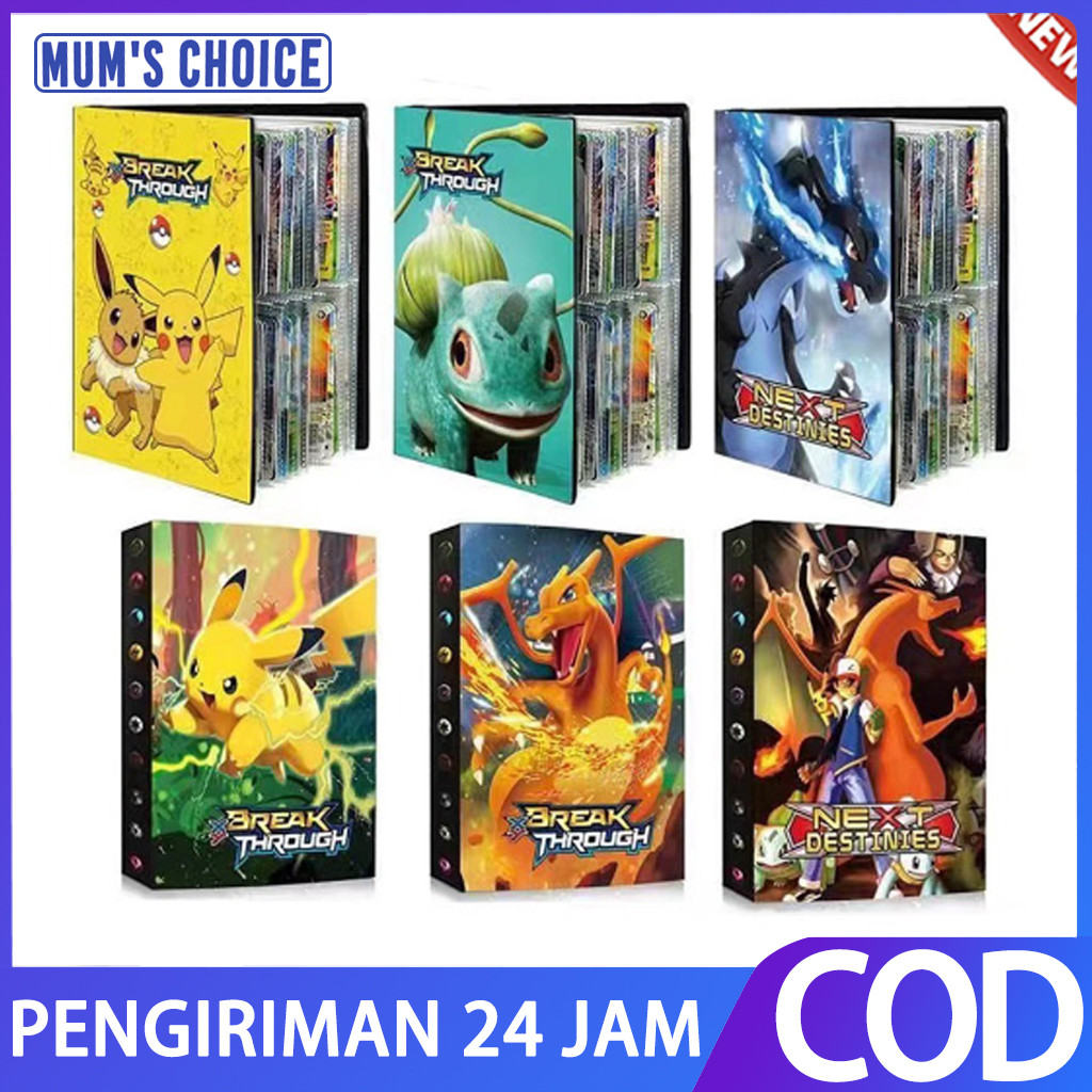 Jual 240 Pcs Kartu Pokemon Map Album 4 Slot Penyimpanan Koleksi Buku Catatan Album Pokemon Book ...