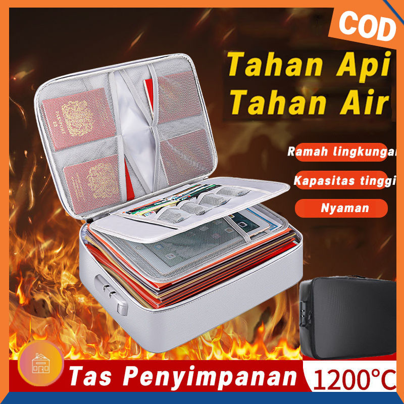 Jual [COD] Tas Dokumen Tahan Api Dan Air /Tas Penyimpanan /Tas ...