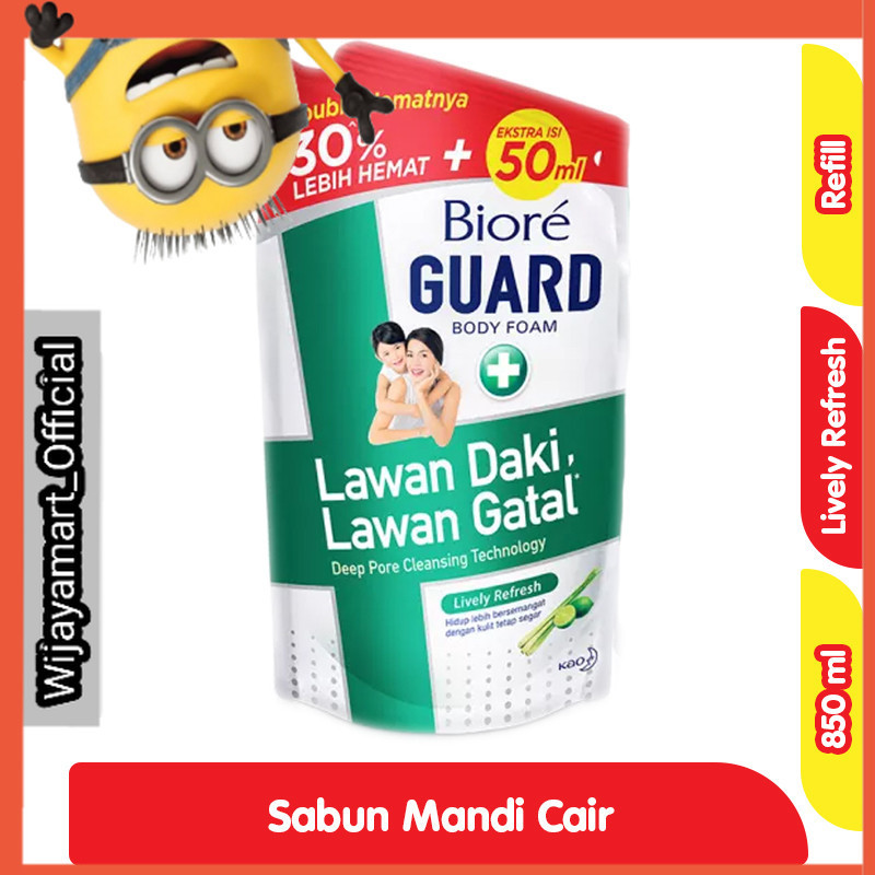 Jual Biore Guard Sabun Mandi Cair Lively Refresh Anti Bakteri Refill ...