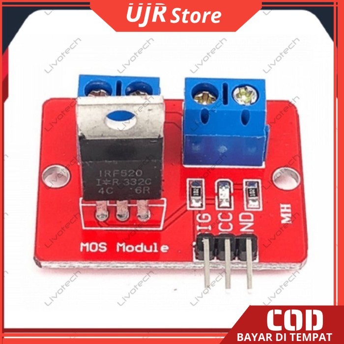 Jual IRF520 MOSFET Driver Module IRF 520 24V 5A for Arduino MOS L721 | Shopee Indonesia