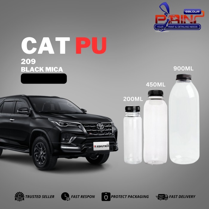 Jual Cat Oplos OEM Color Toyota 209 Black Mica Original Colour | Shopee ...