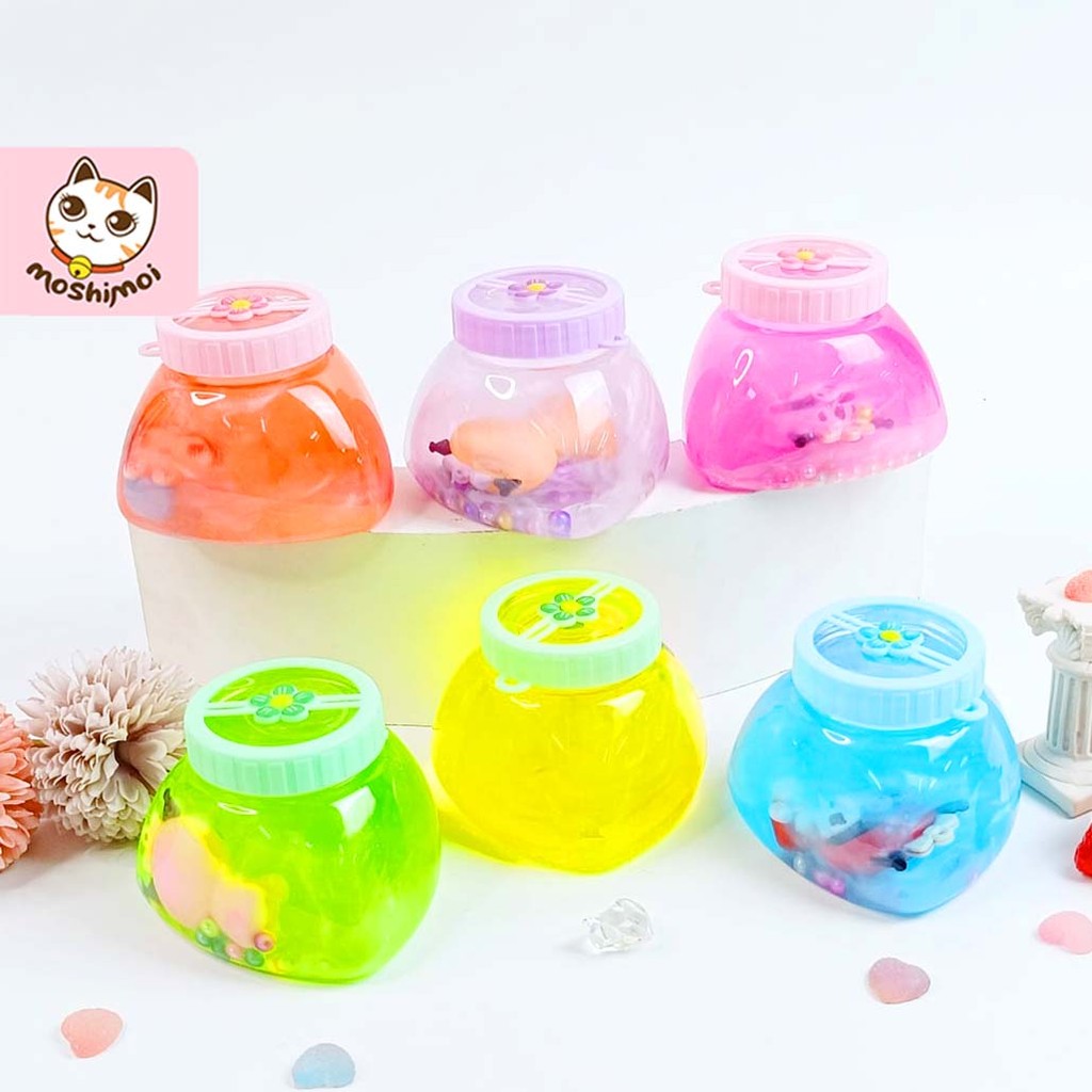 Jual Mainan Anak Slime/Clear Slime/Slime Bentuk Segitiga Oval+Boneka ...