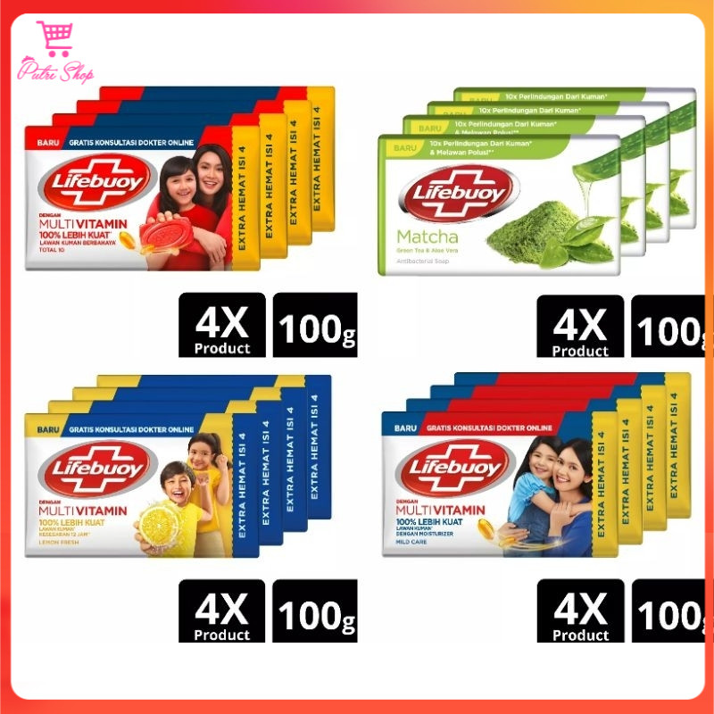 Jual Lifebuoy Sabun Mandi Batang banded 4x100gr | Shopee Indonesia