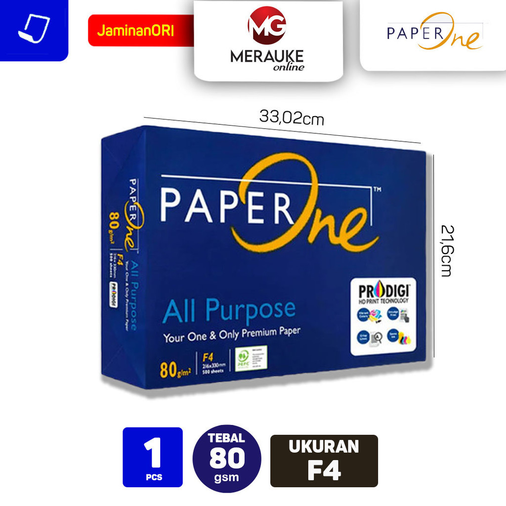 Jual Kertas HVS Paper One F4 80 GSM | Shopee Indonesia