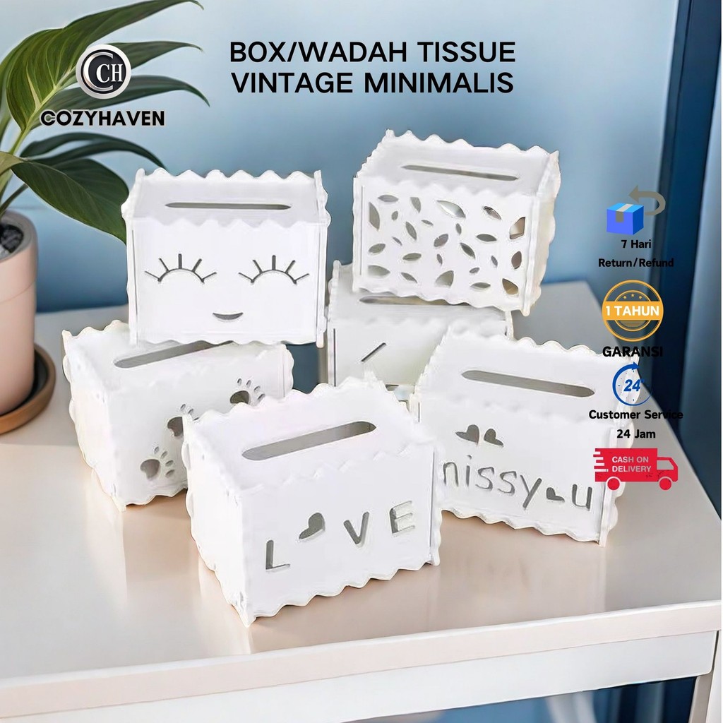 Jual CozyHaven - Kotak Tissue Vintage Kekinian Wadah Tissue Motif ...