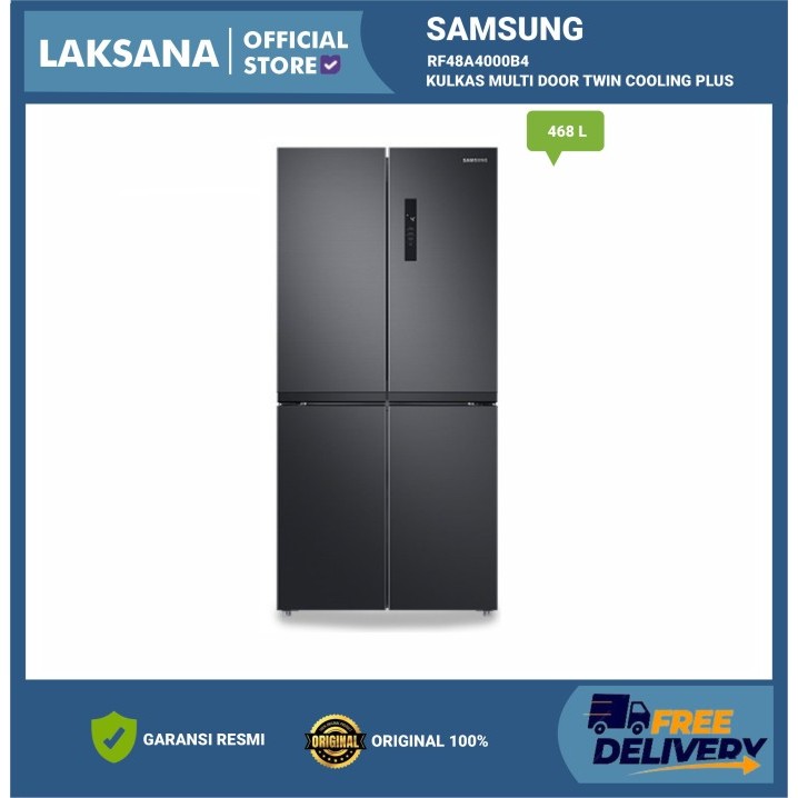 Jual SAMSUNG RF48A4000B4 KULKAS MULTI DOOR TWIN COOLING PLUS | Shopee ...