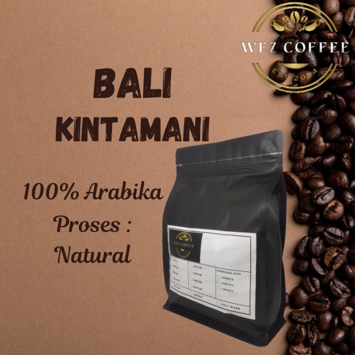 Jual WEZ Kopi Arabika Kintamani Bali Natural 100gram 250gram | Shopee ...