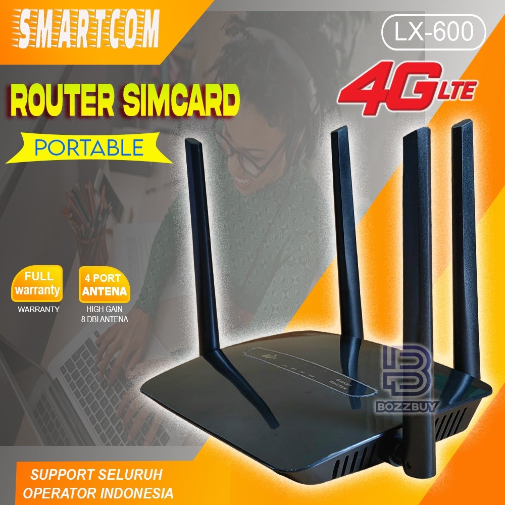 Jual SMARTCOM - Wifi Wireless Router 4G LTE CPE LX600 300Mbps SIMCARD ...