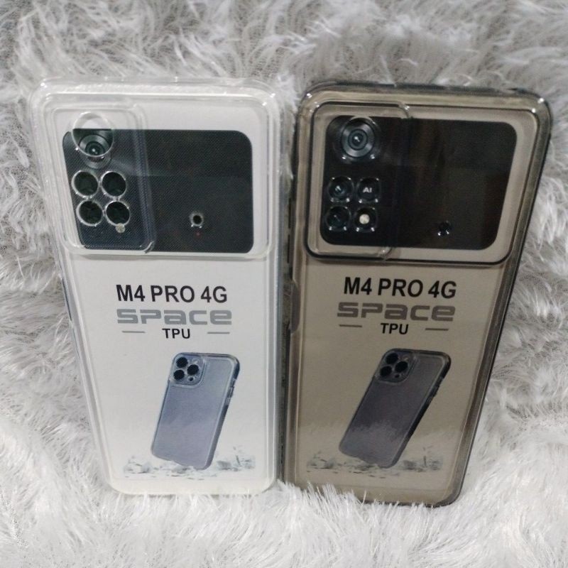 Jual SoftCase Clear Hitam POCO M4 PRO 4G Silikon Casing Space Bening ...