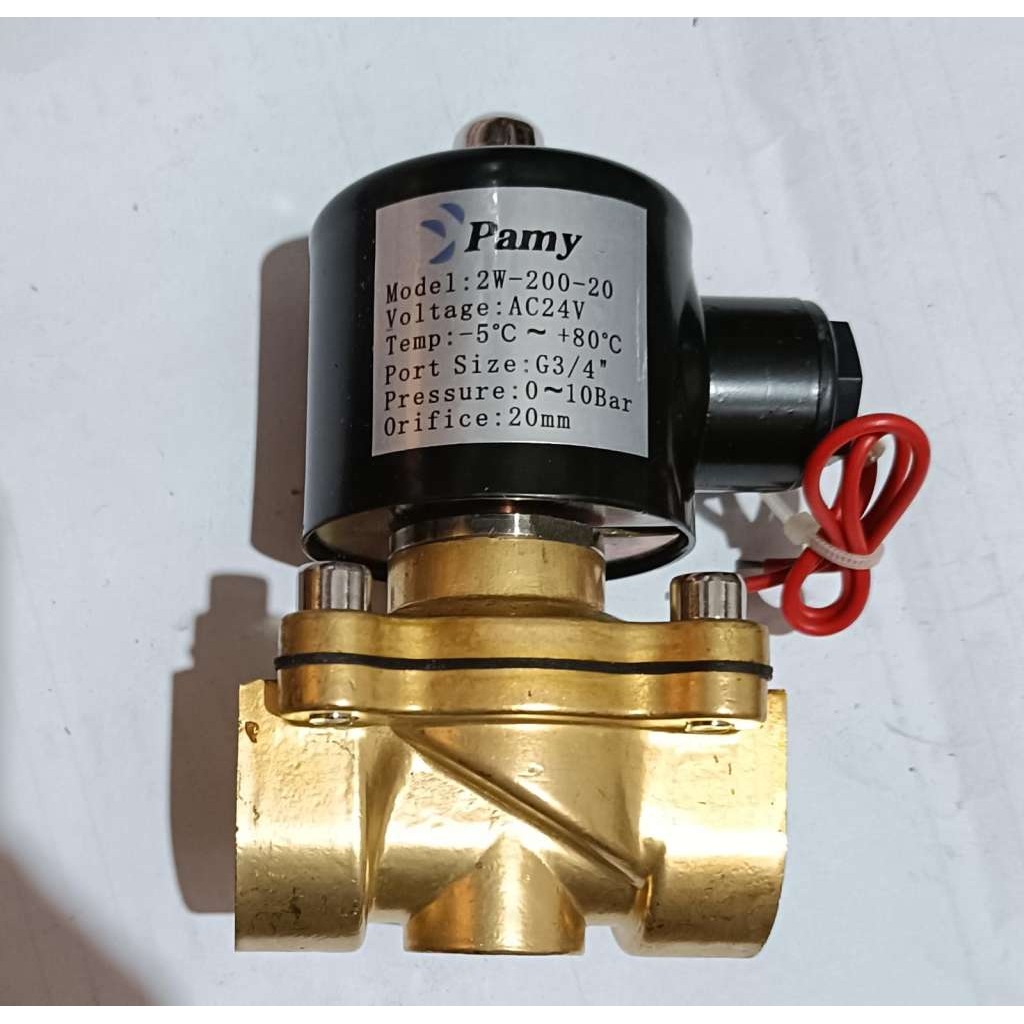 Jual Solenoid Valve 2W-200-20 3/4 Inch Brass Kuningan PAMY | Shopee Indonesia
