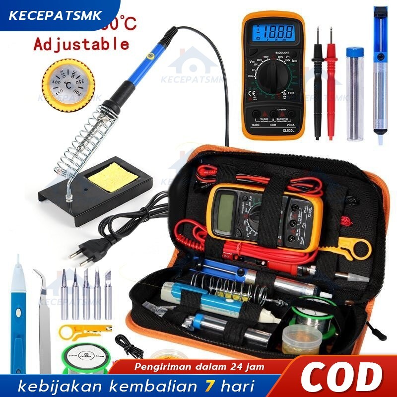 Jual Paket Solder Listrik Lengkap Set Solder Listrik Lengkap dengan Multimeter Iron Tool Kit ...