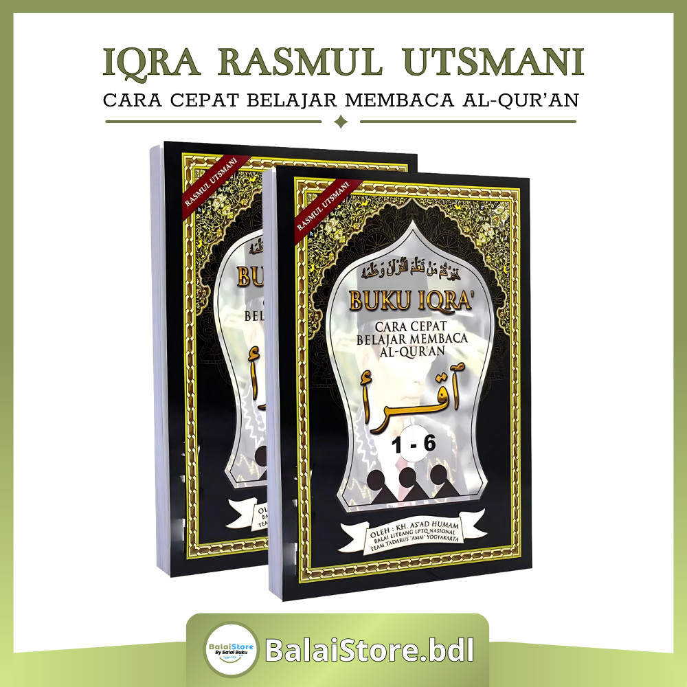 Jual Buku Iqro Rasm Rasmul Utsmani Bundel Iqra Jilid 1 Sampai 6 Ukuran ...