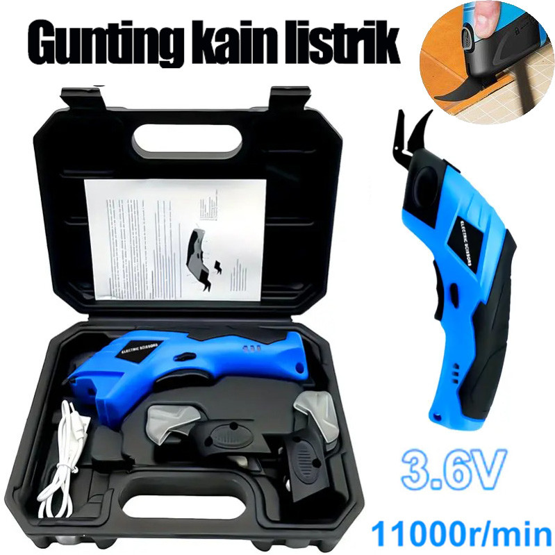 Jual Gunting Listrik Kain Tanpa Kabel Pemotong Isi Ulang USB Portabel ...