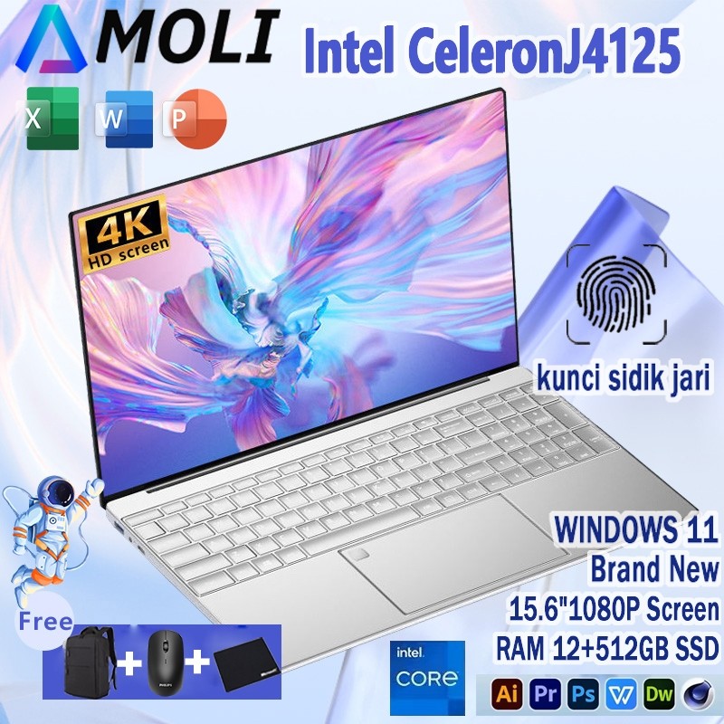 Jual AMOLI [Pengiriman lokal] Laptop layar definisi tinggi 15,6 inci ...