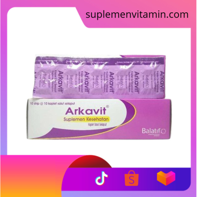 Jual Arkavit Kaplet Multivitamin Suplemen Vitamin B Kompleks Original ...