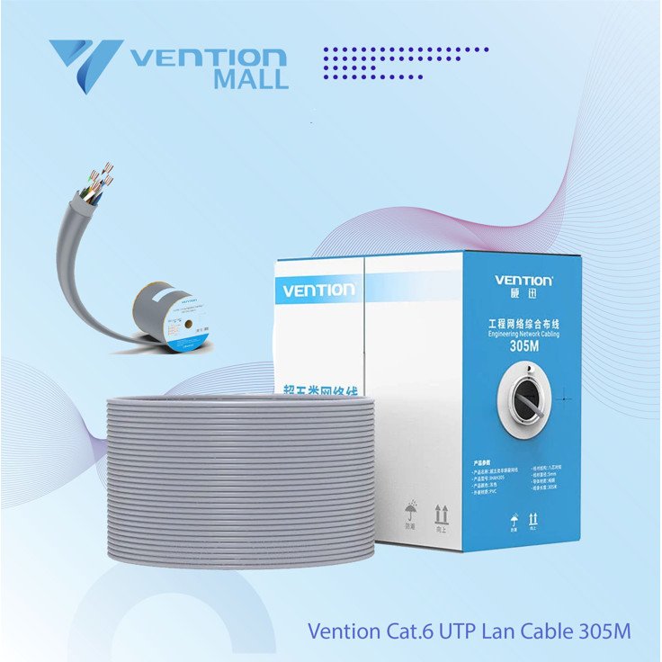 Jual Vention Kabel Lan UTP Cat6 RJ45 Ethernet 305M High Speed Quality ...