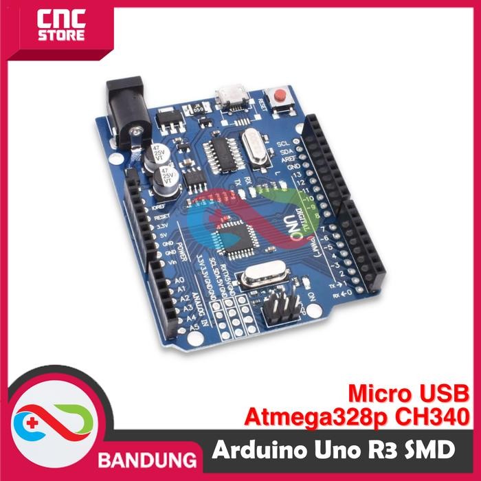 Jual ARDUINO UNO R3 ATMEGA328P SMD CH340 ATMEGA328P MICRO USB IC PB - A ...