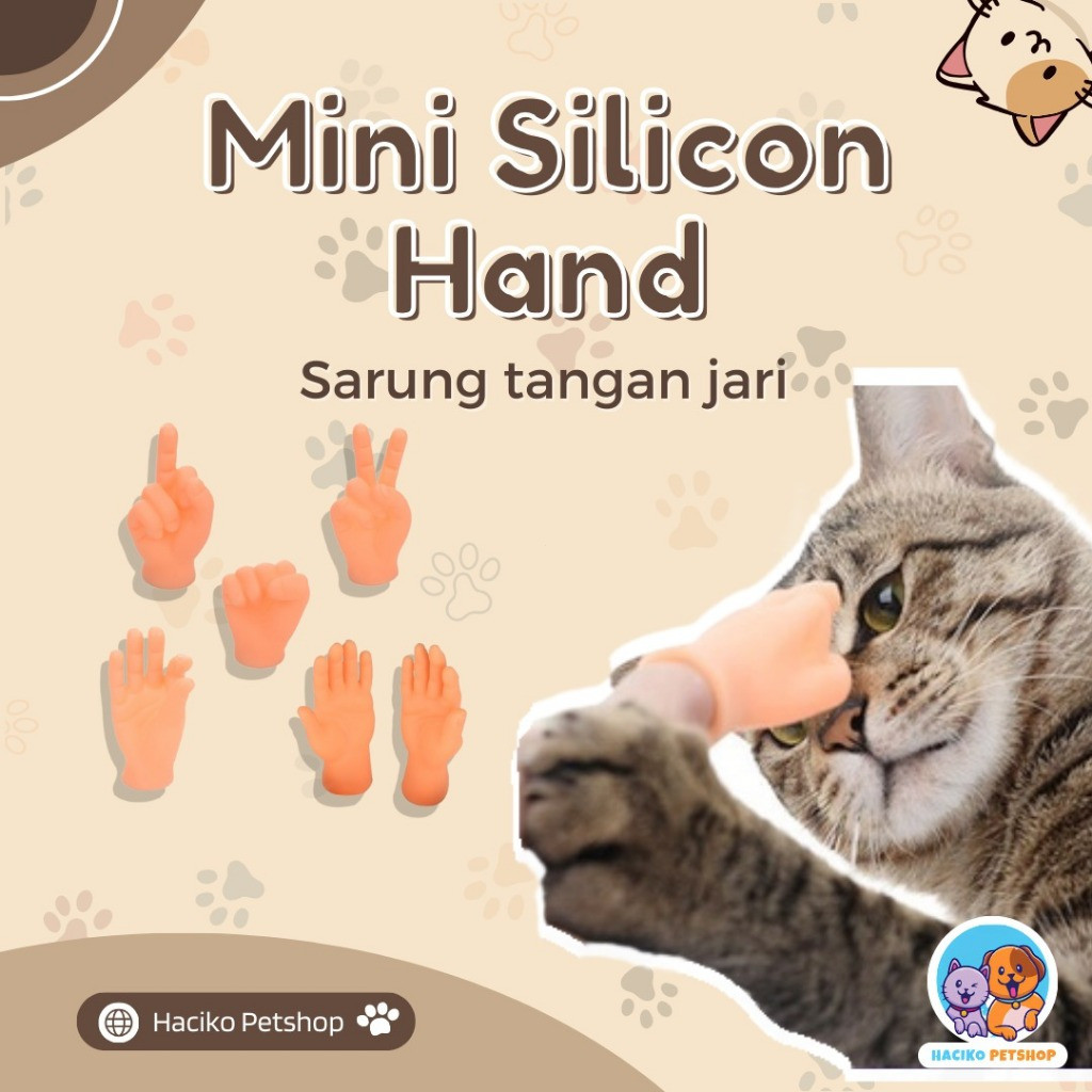 Jual 6pcs Mainan Kucing Mini Silikon Hand Sarung Tangan Jari Kecil ...