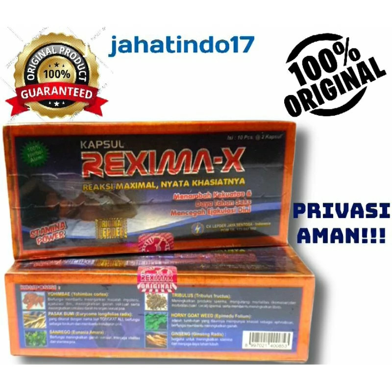 Jual (30) REXIMAX HERBAL Kapsul Kuat Dan Tahan Lama 15X Lebih Dahsyat ...