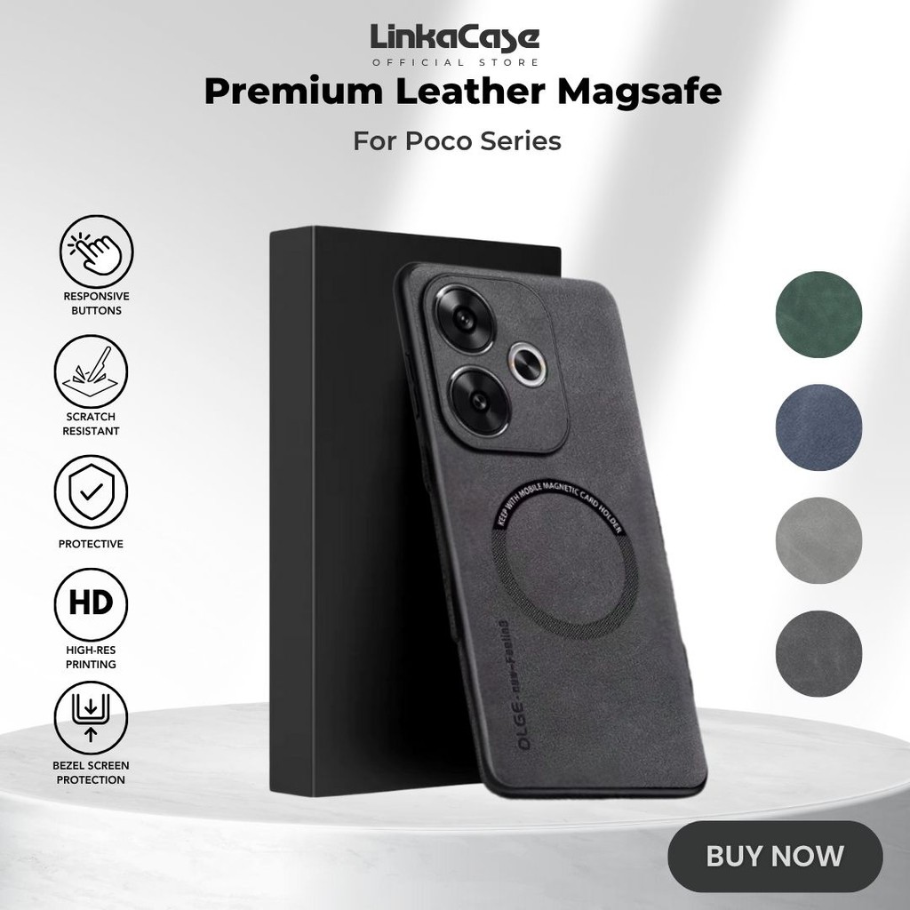 Jual Soft Case Xiaomi Poco X7 Pro F6 Leather Magnetic Support Magsafe ...