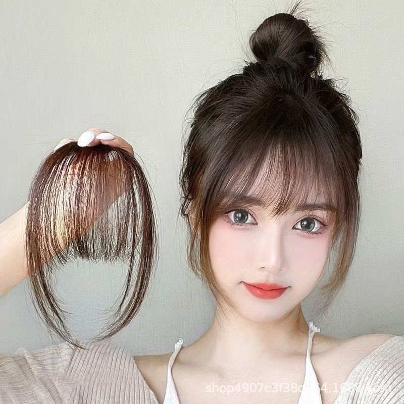 Jual Poni Depan Palsu Hairclip Rambut tipis Ala Korea Cewek Clip Human ...