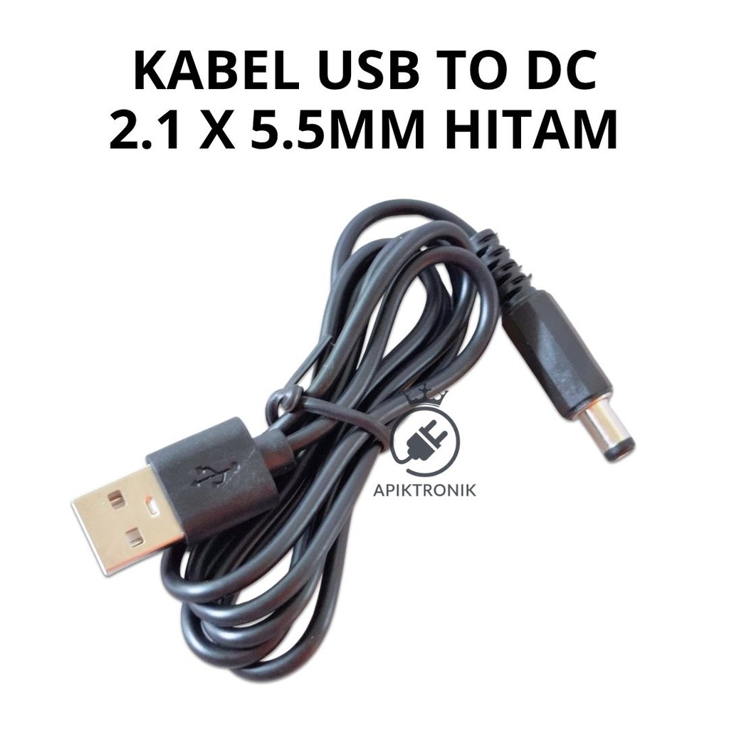 Jual Kabel USB to DC 2.1x5.5mm Hitam Putih Variasi – Charger Power ...