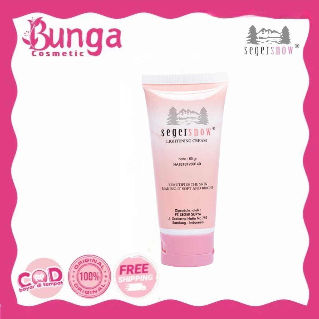 Jual Seger Snow Lightening Cream Tube 60gr With Vitamin B3 Melembabkan ...