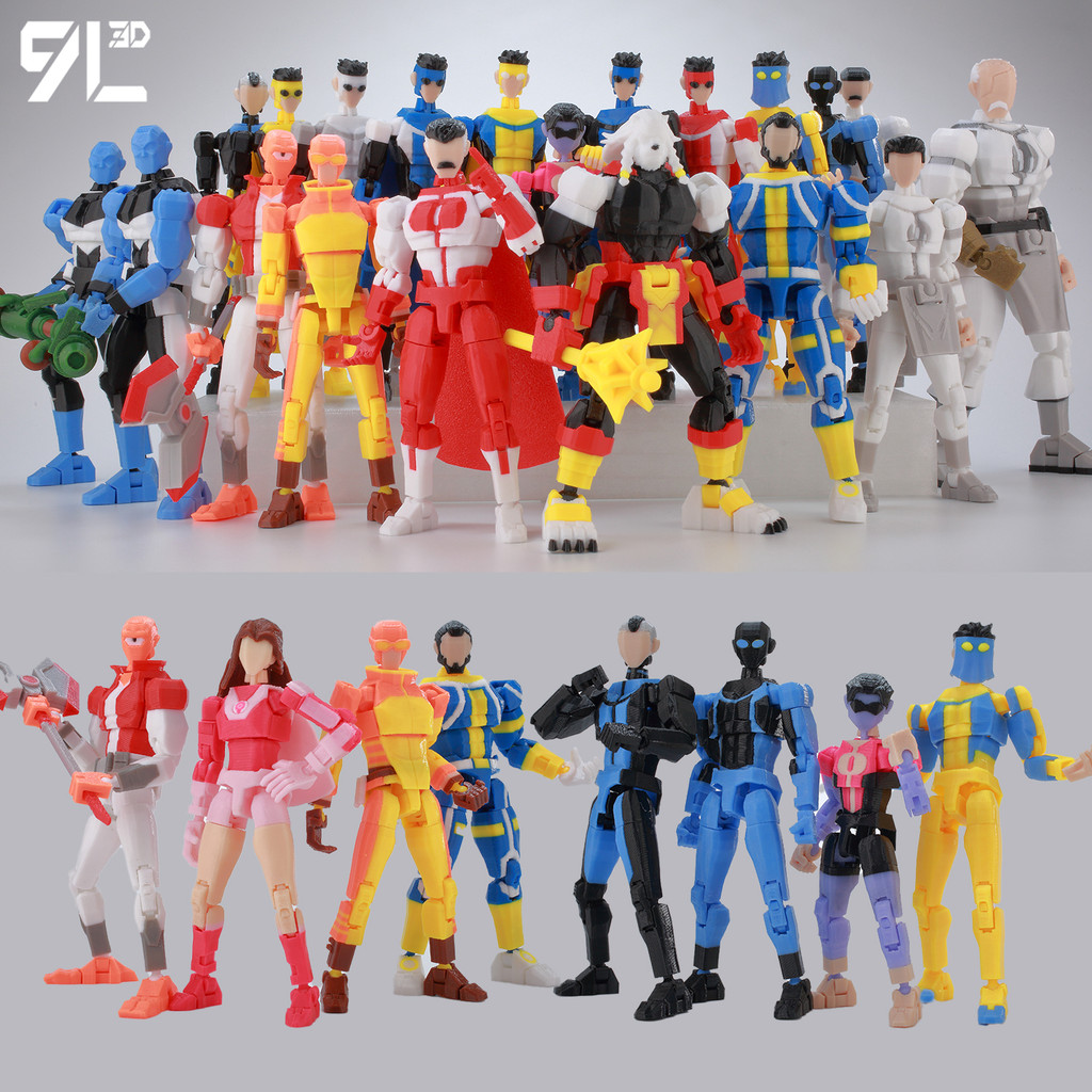 Jual 9L3D Lucky 13 Invincible Boy Conquer Omni Action Figure 3D Printed ...