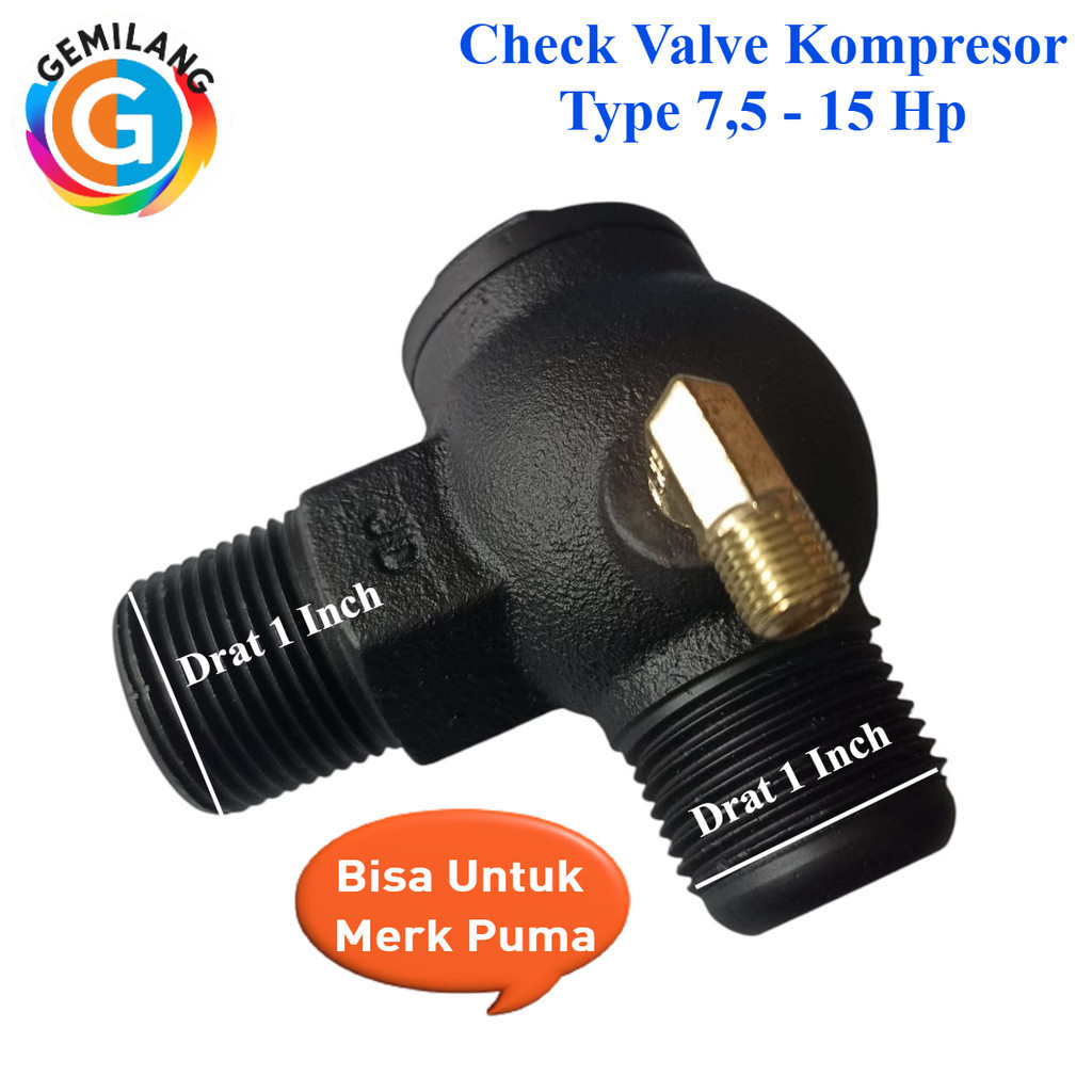 Jual Check Valve Kompresor Type 7,5 - 15 Hp Drat Kasar Ukuran 1 Inch ...