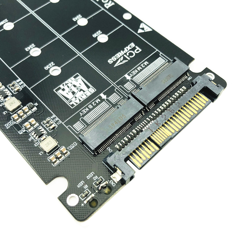 Jual M.2 SSD to U.2 Adapter 2 in 1 M.2 NVMe SATA-Bus NGFF SSD to PCI-e ...